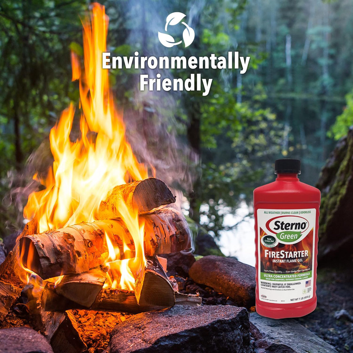 INKEDZ Fire Starter, Ethanol Green Firestarter Instant Flame Gel - Ultra-Concentrated Fuel for ...